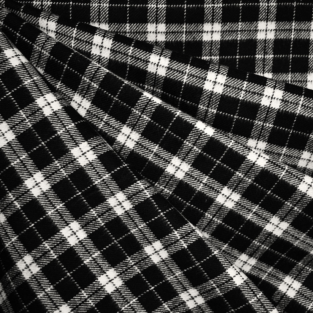 Cozy Cotton Flannel Multi Grid Plaid Black/Vanilla – Style Maker Fabrics