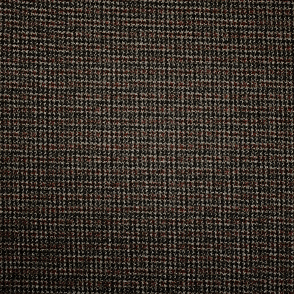 Tiny Houndstooth Printed Ponte Knit Black/Rust SY – Style Maker Fabrics