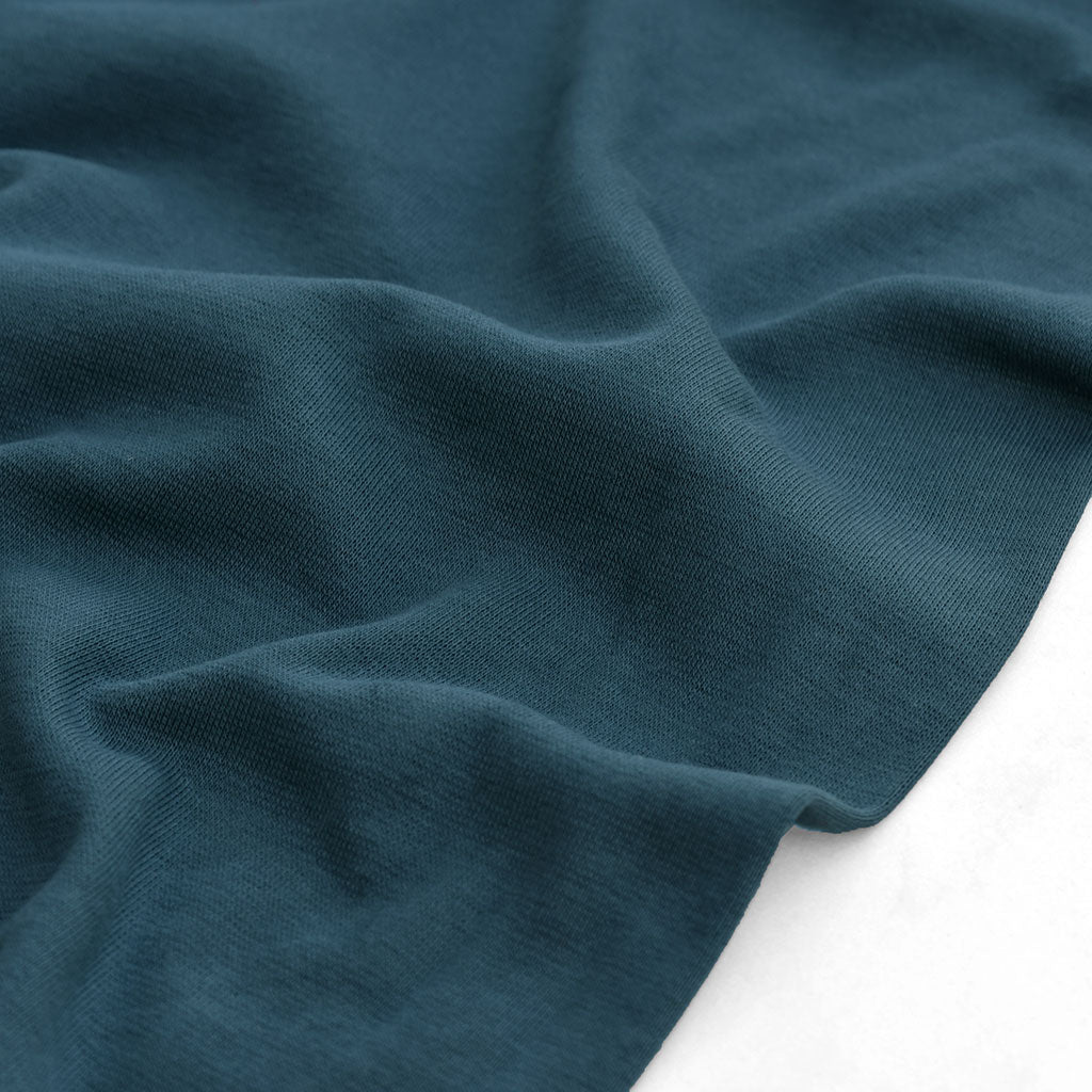 Classic Fine Cotton Ribbing Ocean – Style Maker Fabrics