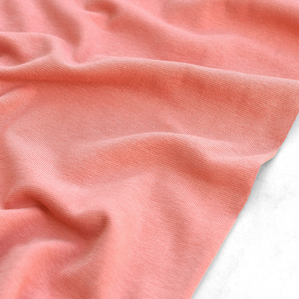 Classic Fine Cotton Ribbing Salmon – Style Maker Fabrics