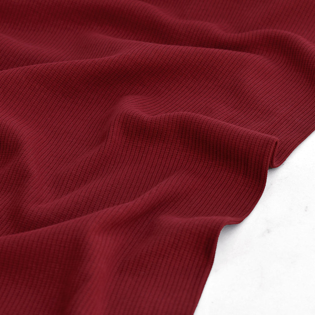 Classic Thick Cotton Ribbing Cranberry – Style Maker Fabrics