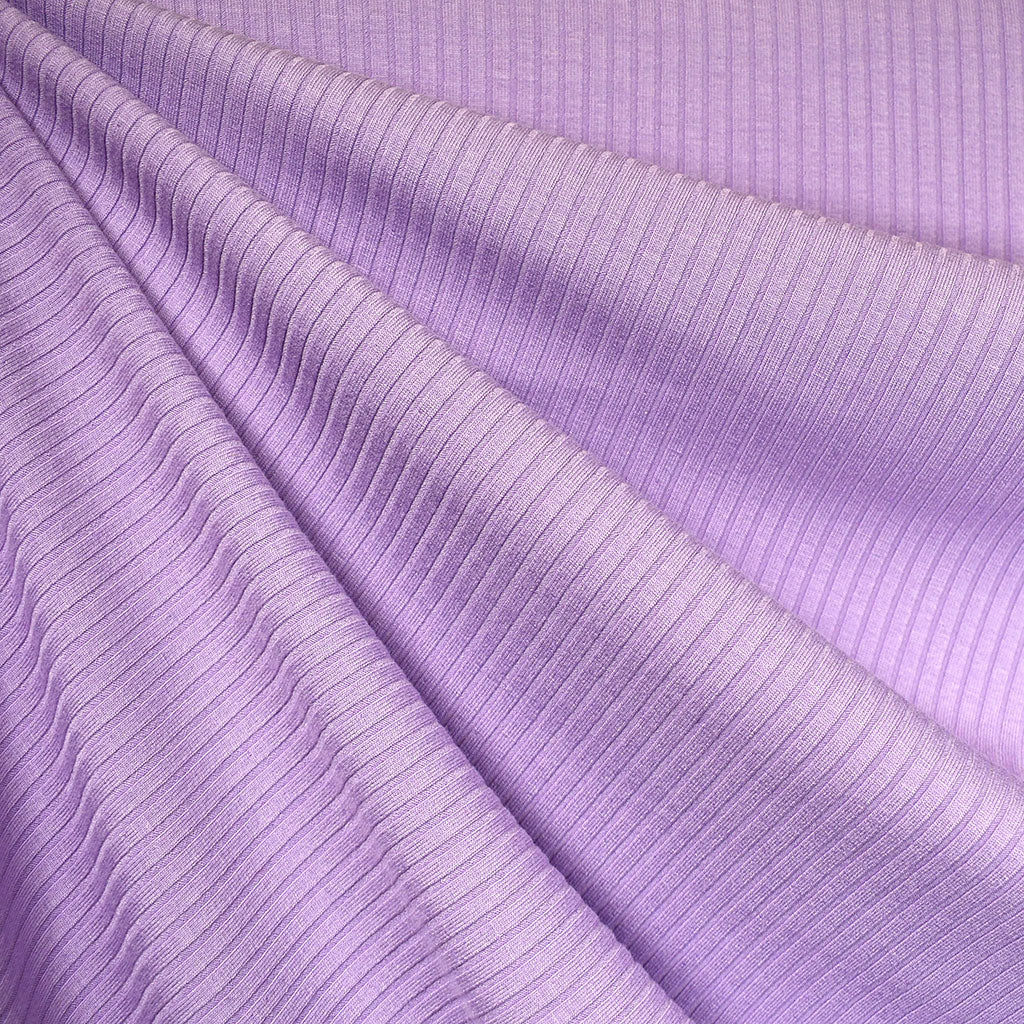 Ribbed Rayon Jersey Knit Solid Lavender – Style Maker Fabrics
