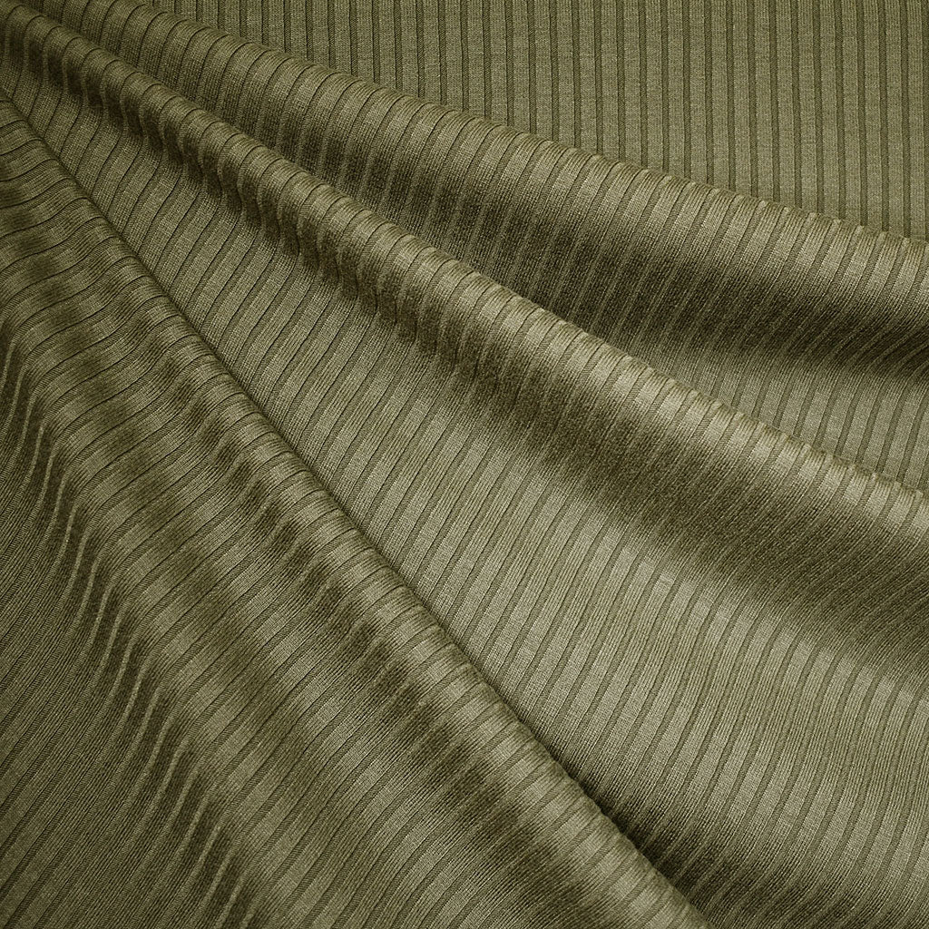 Ribbed Rayon Jersey Knit Solid Olive SY – Style Maker Fabrics
