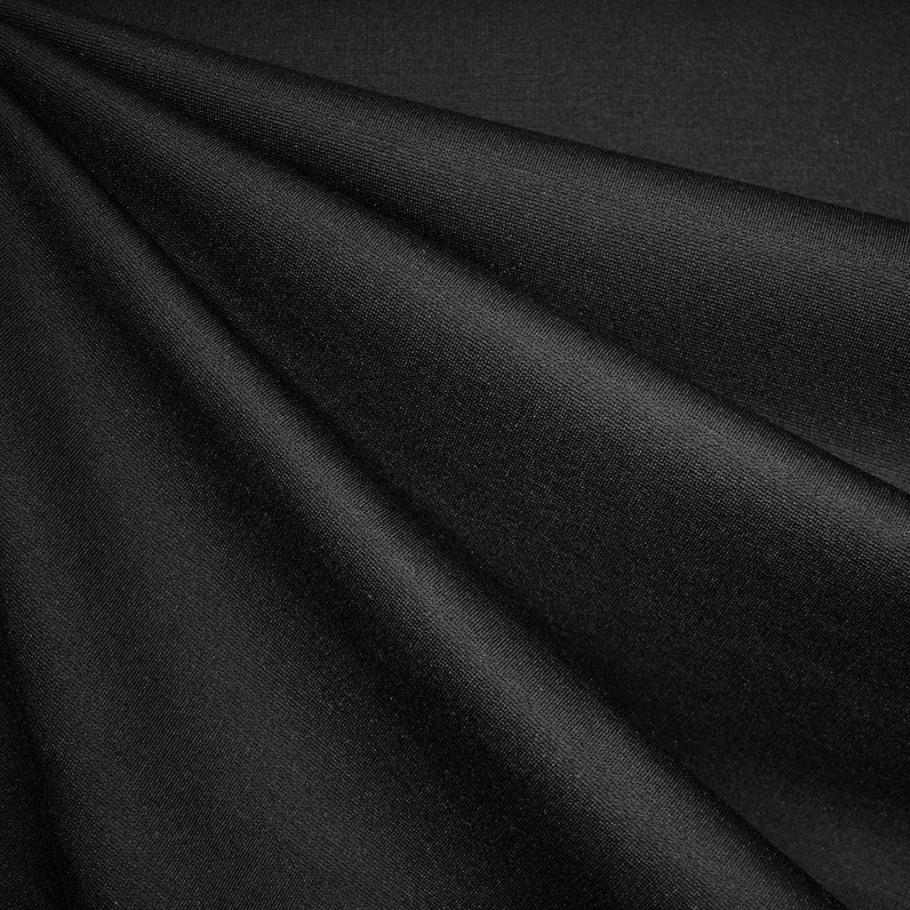 Mid Weight Ponte Knit Solid Black – Style Maker Fabrics