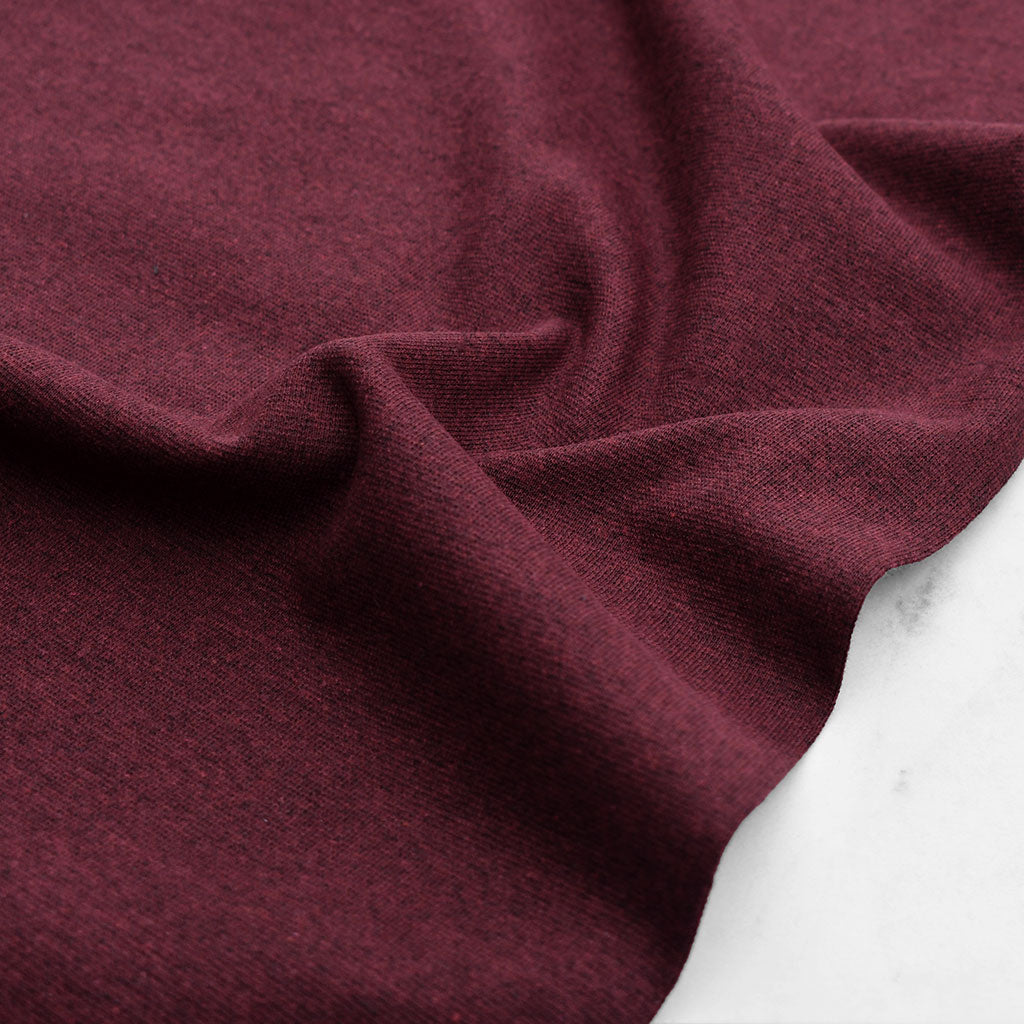 Recycled Cotton Blend Ribbing Wine – Style Maker Fabrics