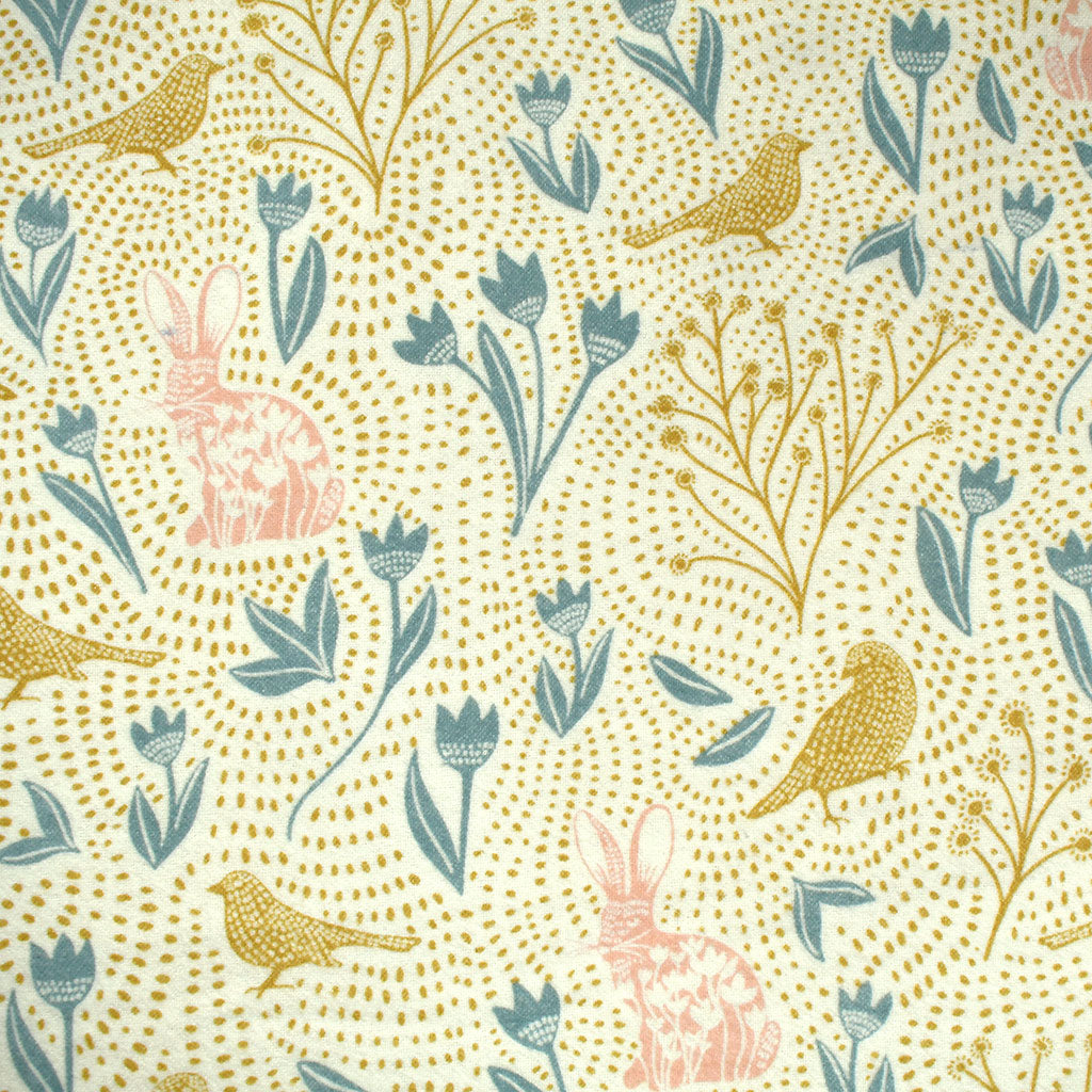 Spring Equinox Nesting Season Cozy Flannel Cream – Style Maker Fabrics