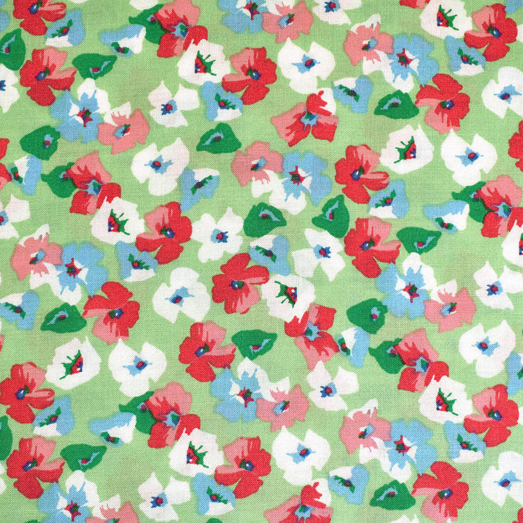 Colorful Layered Floral Rayon Challis Mint SY – Style Maker Fabrics