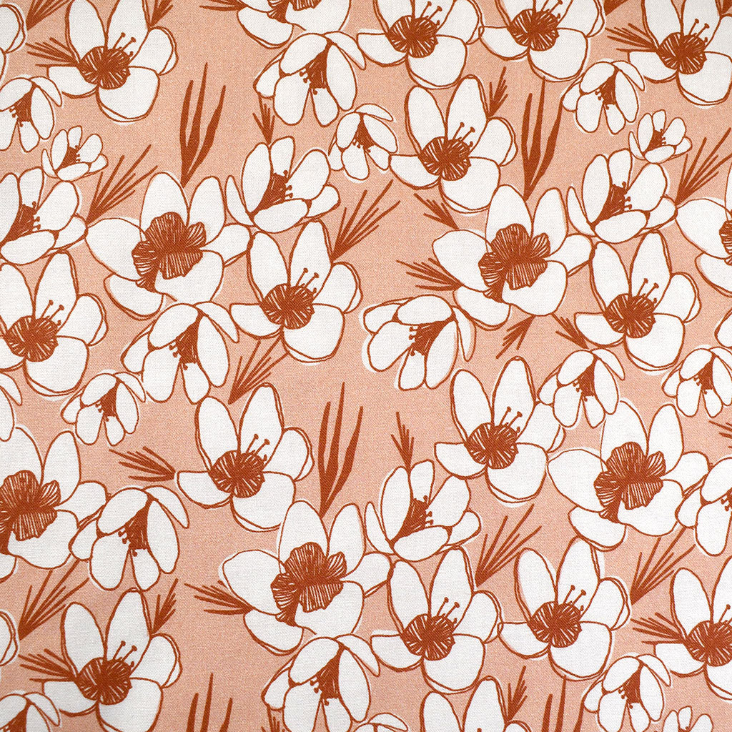 Blossom Tonal Flower Fields Digital Print Cotton Peach – Style Maker ...