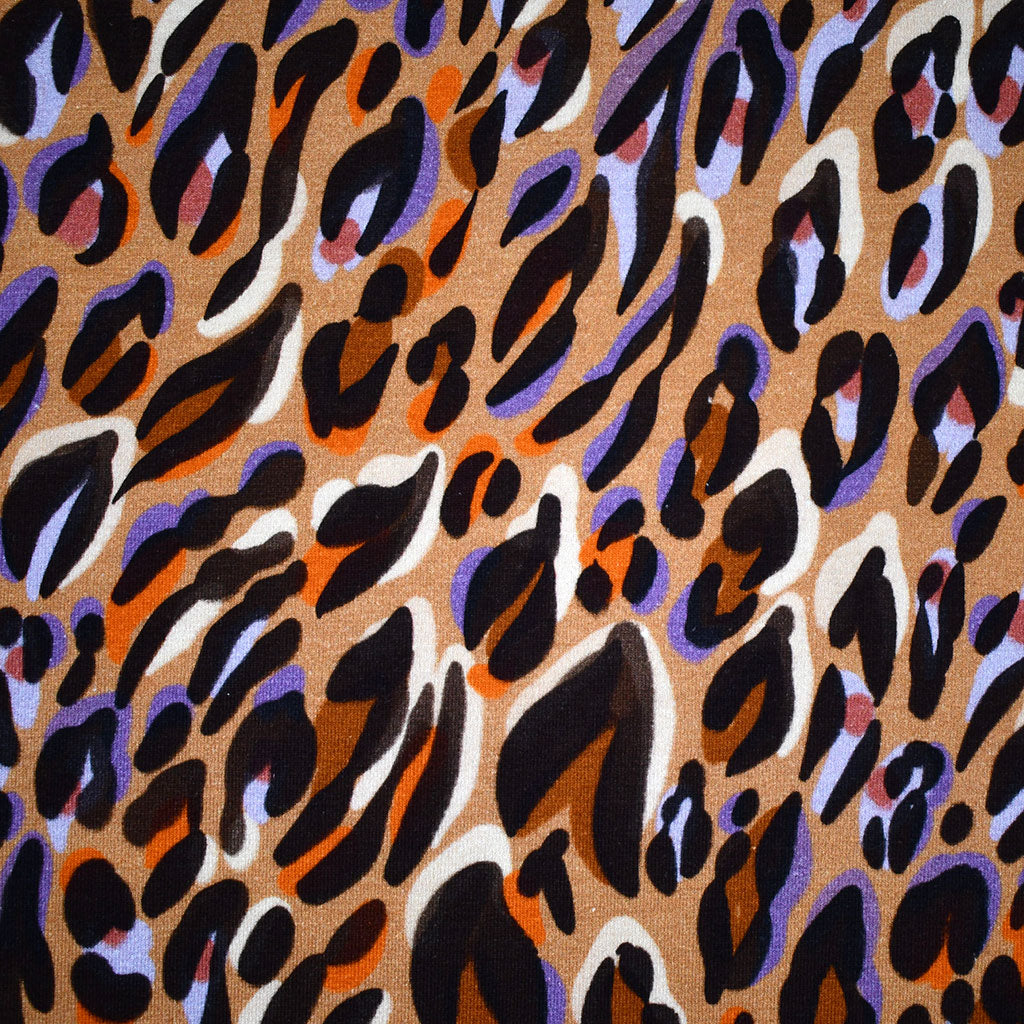 Artistic Animal Spots Digital Print Jersey French Terry Camel – Style ...