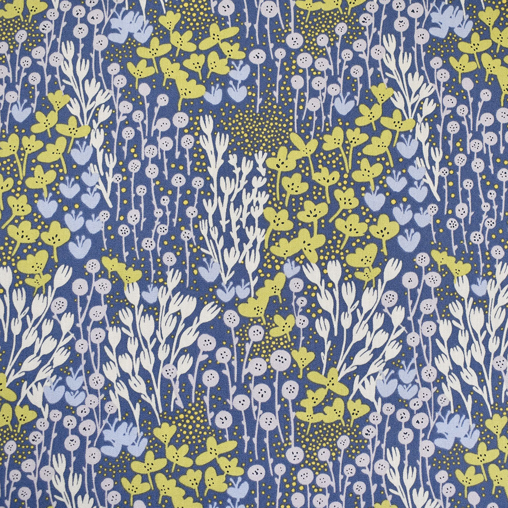 Fresh Linen Backyard Flower Field Premium Cotton Periwinkle – Style ...