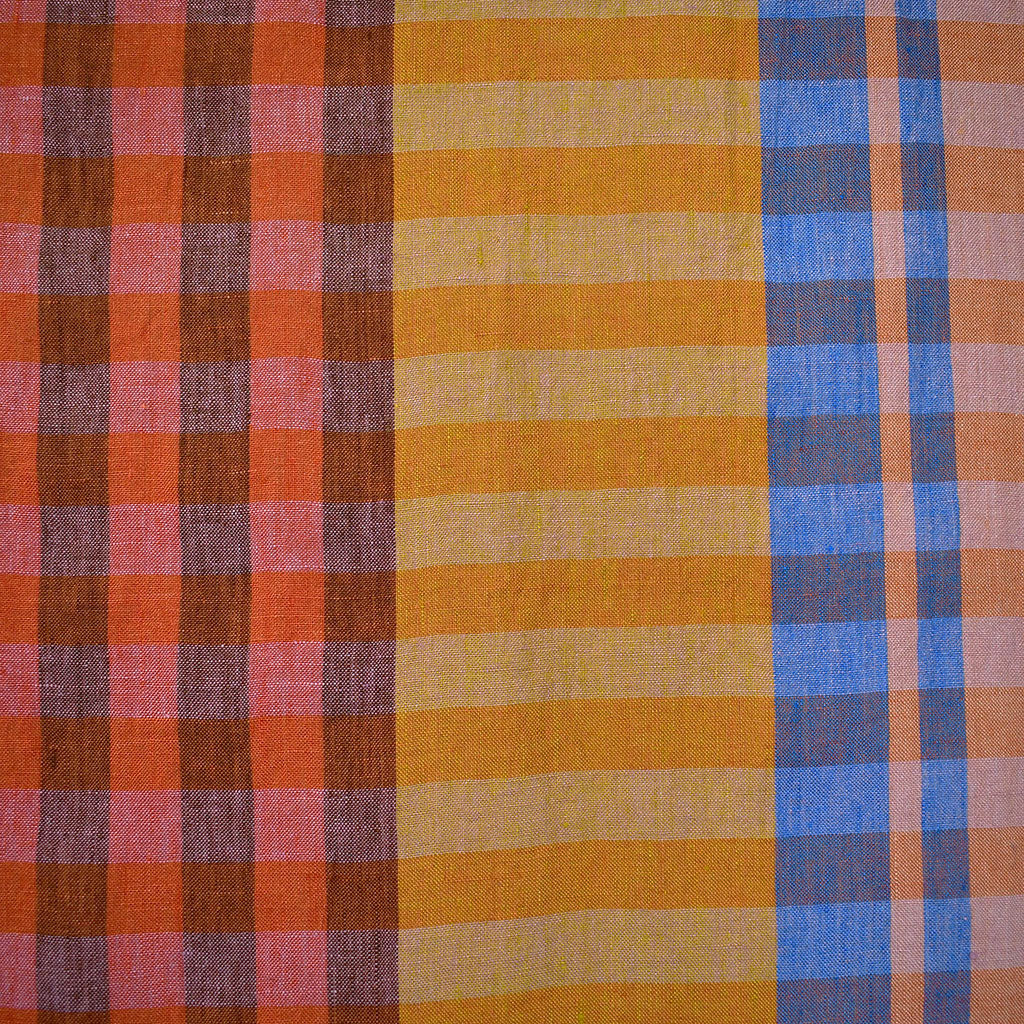 Merchant & Mills Saltwater Taffy Single Border Plaid Soft Washed Linen ...