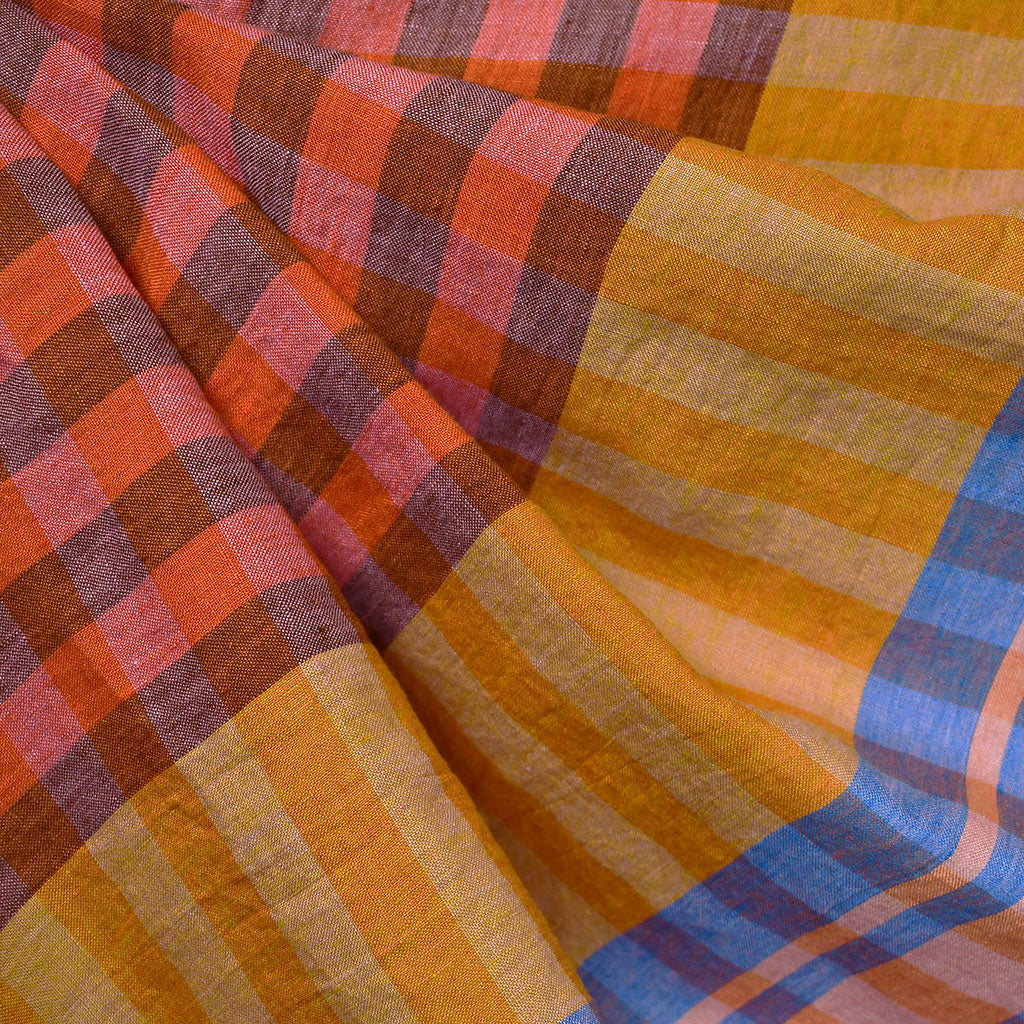 Merchant & Mills Saltwater Taffy Single Border Plaid Soft Washed Linen ...