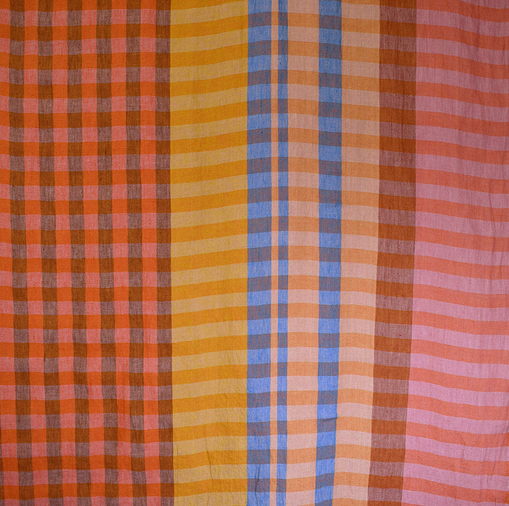 Merchant & Mills Saltwater Taffy Single Border Plaid Soft Washed Linen ...