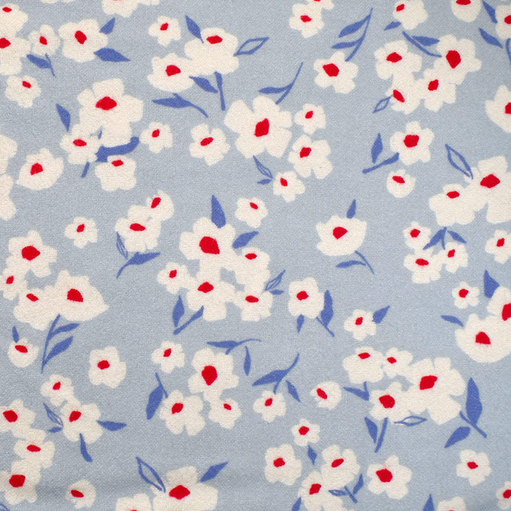 Periwinkle Spring Daisies Cozy Flannel Sky Blue – Style Maker Fabrics