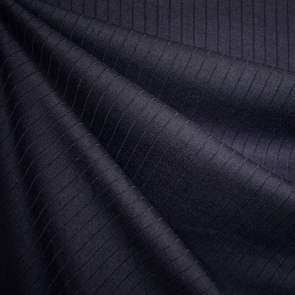 Wide Subtle Rib Knit Solid Navy – Style Maker Fabrics