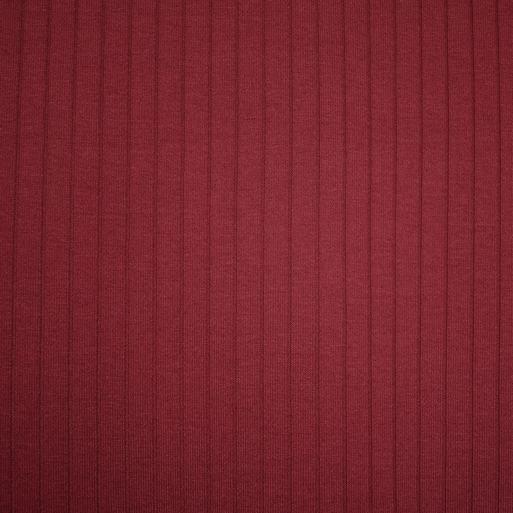 Wide Subtle Rib Knit Solid Cranberry – Style Maker Fabrics