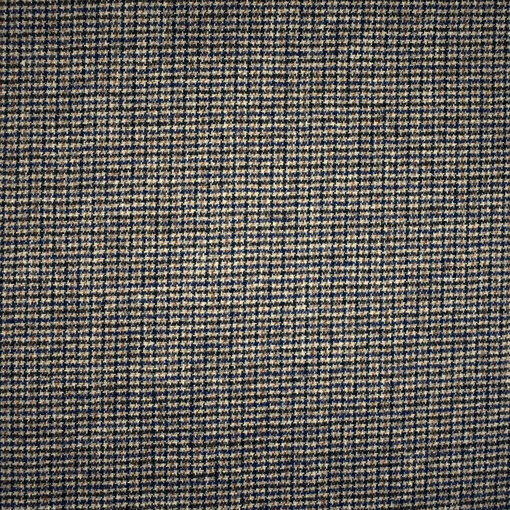 Tiny Houndstooth Wool Flannel Suiting Taupe/Navy – Style Maker Fabrics