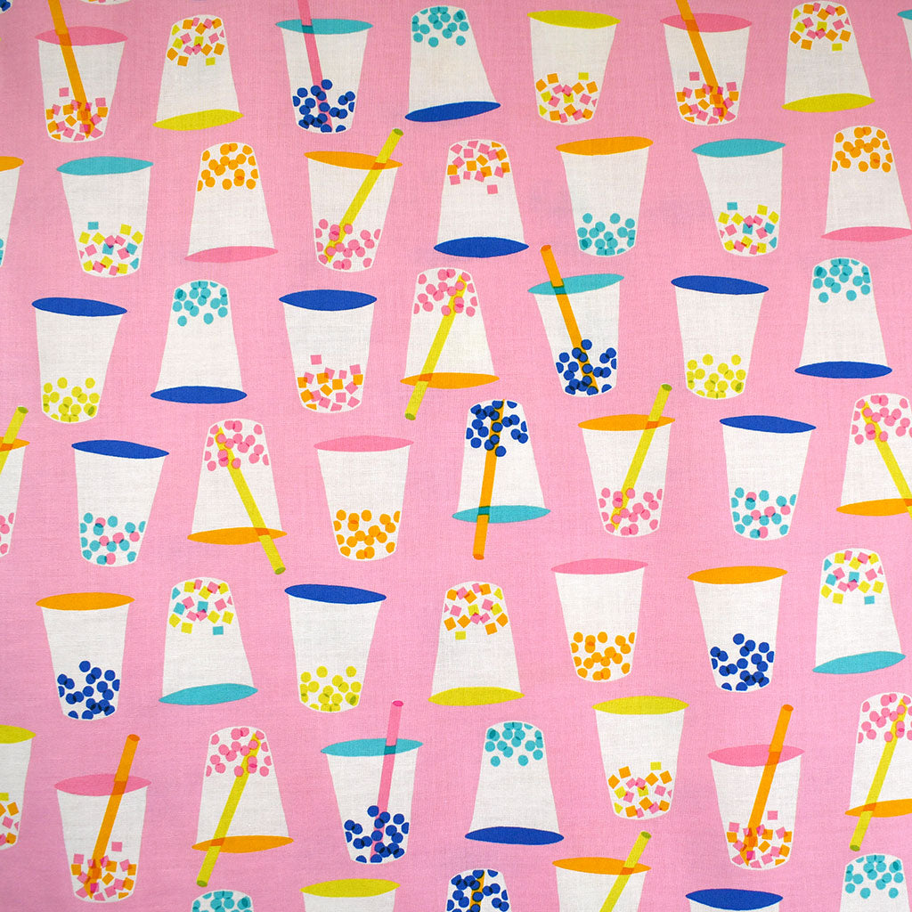 Eye Candy Boba Tea Premium Cotton Posy Pink – Style Maker Fabrics