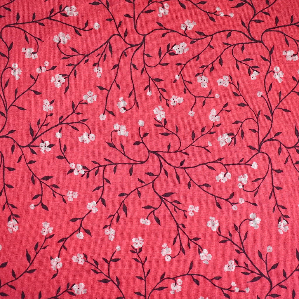 Plentiful Dancing Florets Vine Floral Rayon Rouge Pink SY – Style Maker ...