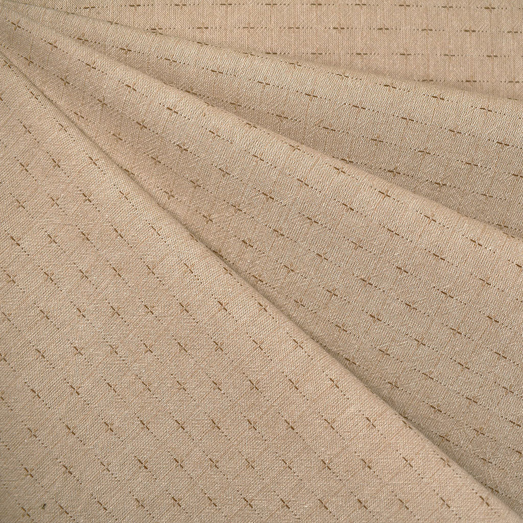Subtle Grid Check Textured Cotton Shirting Natural – Style Maker Fabrics