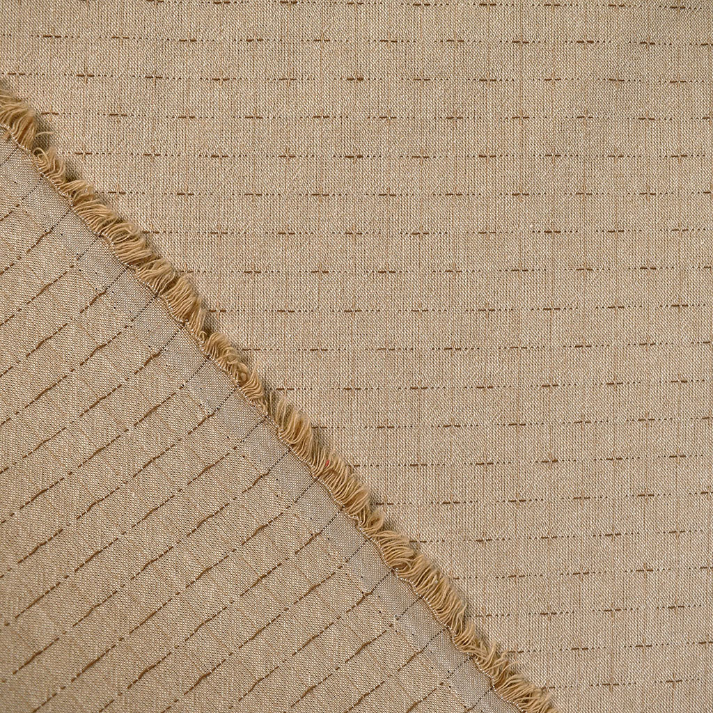 Subtle Grid Check Textured Cotton Shirting Natural – Style Maker Fabrics