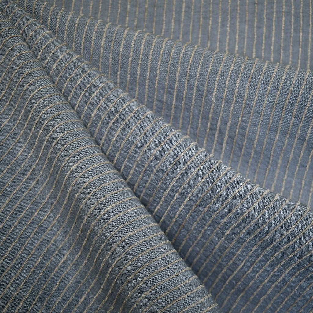 Vertical Corded Stripe Textured Linen Blend Denim – Style Maker Fabrics