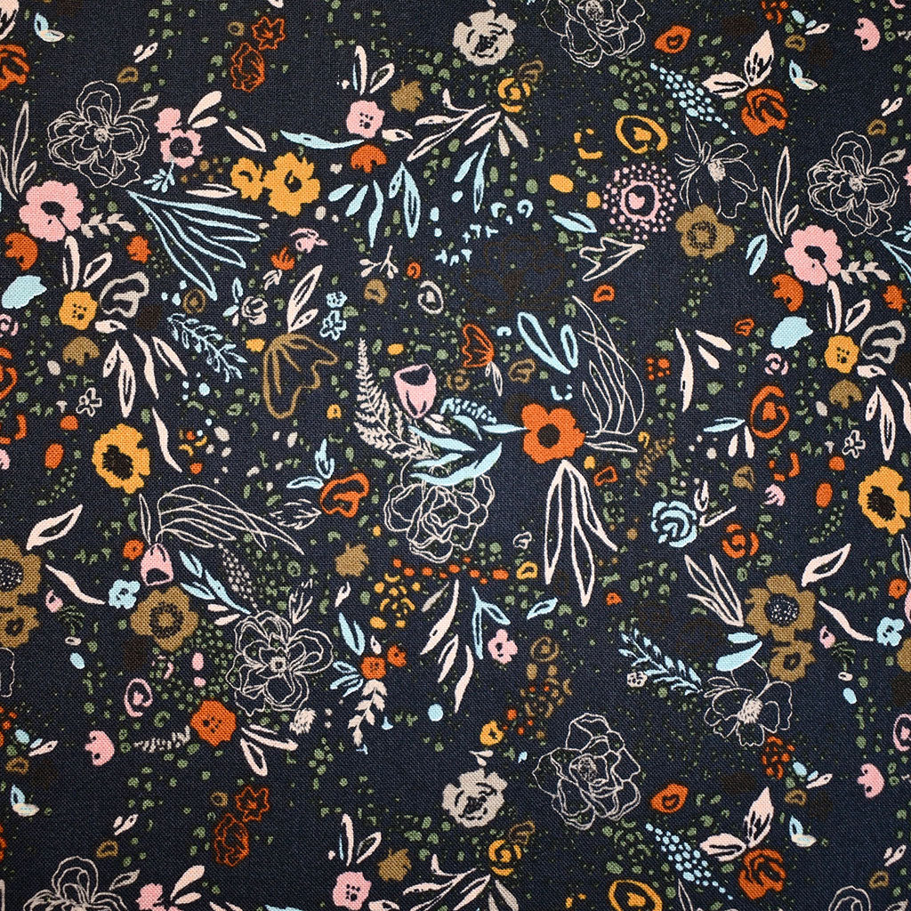 Foraged & Found Field of Fancy Floral Cotton Graphite/Multi – Style ...