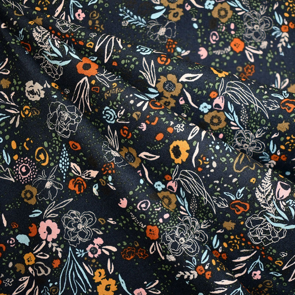 Foraged & Found Field of Fancy Floral Cotton Graphite/Multi – Style ...