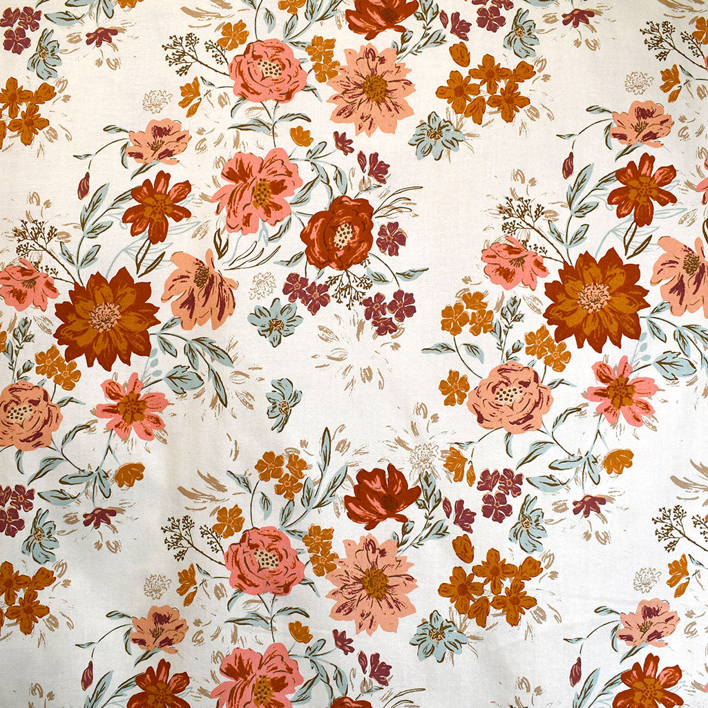 Foraged & Found Harvest Bloom Floral Cotton Vanilla – Style Maker Fabrics