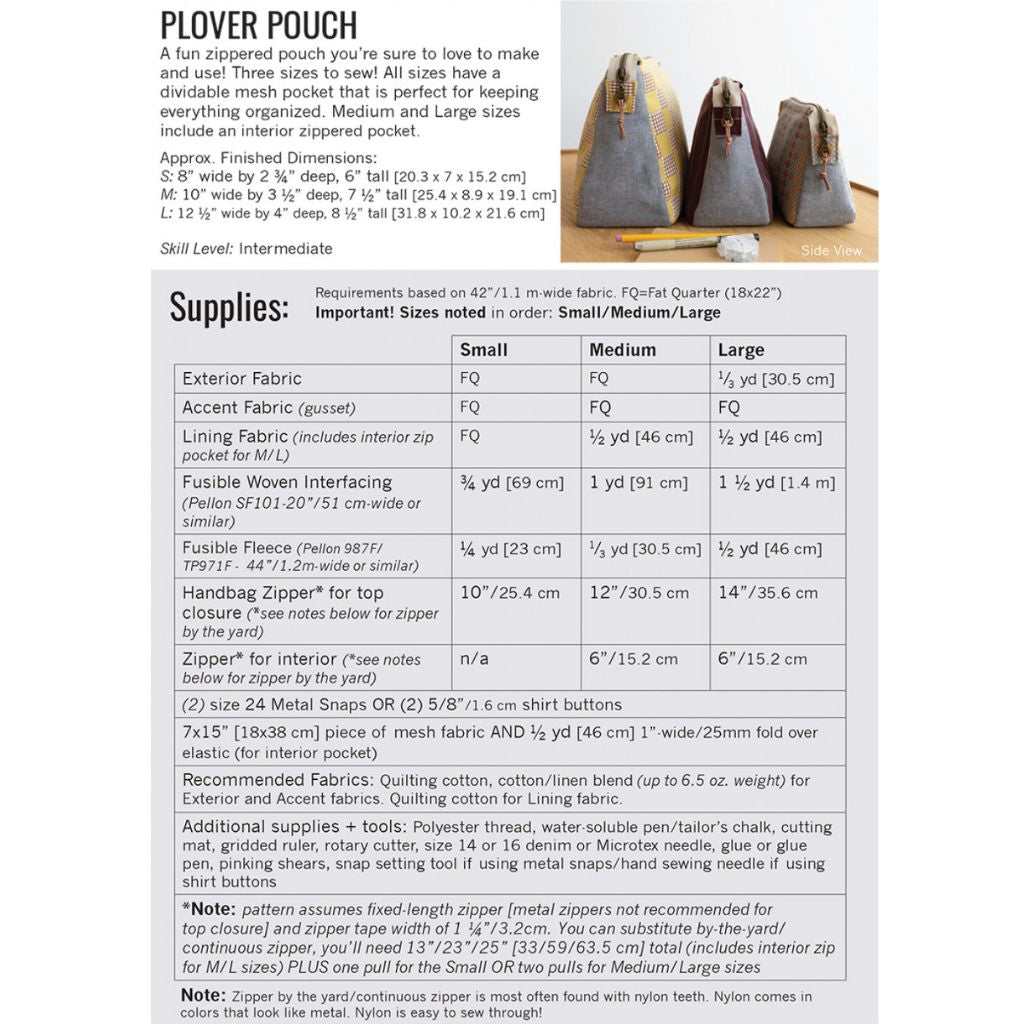 Noodlehead Plover Pouch – Style Maker Fabrics