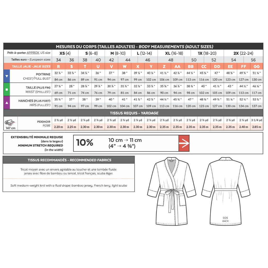 Jalie Sewing Patterns Solène Lounge Robe – Style Maker Fabrics