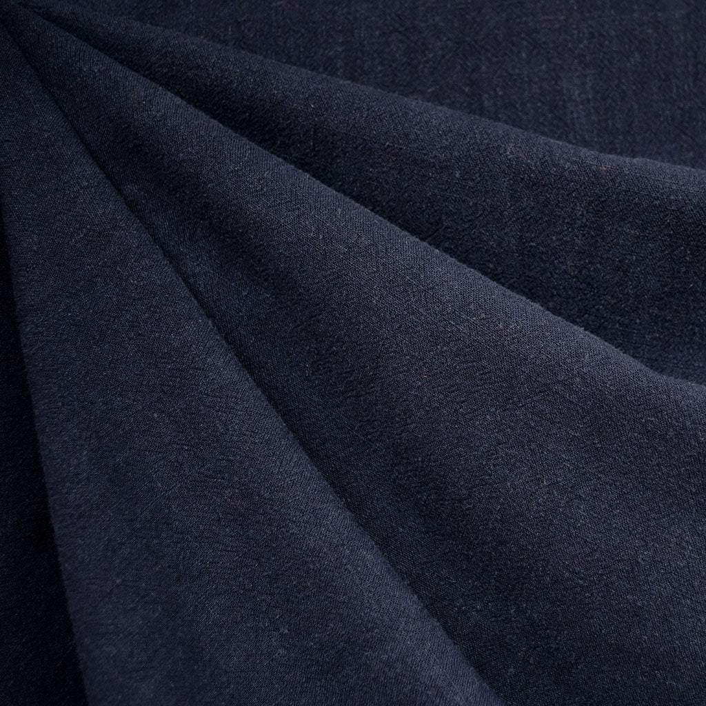 Slub Texture Linen Blend Solid Midnight – Style Maker Fabrics