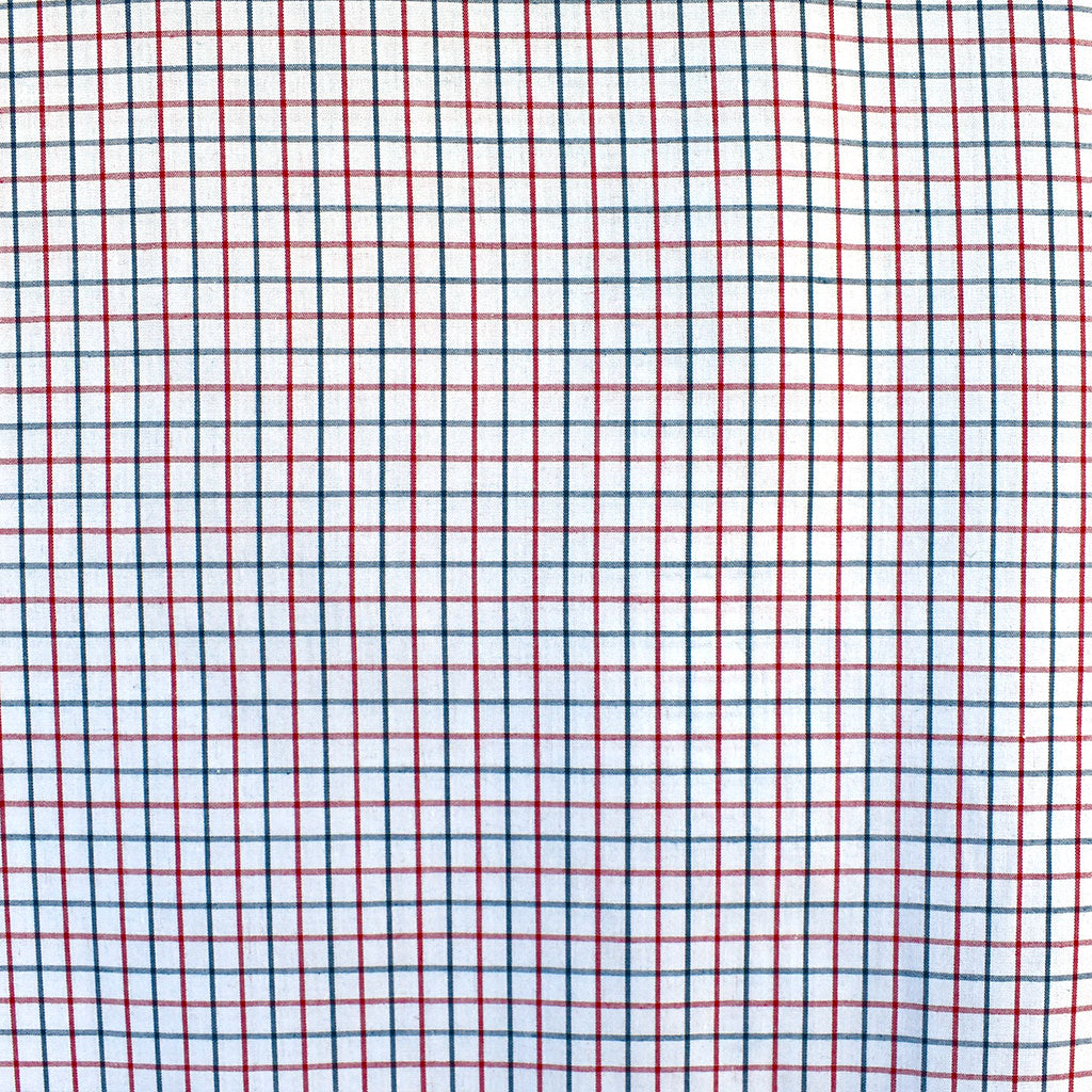 Americana Mini Check Cotton Shirting Red/Navy – Style Maker Fabrics