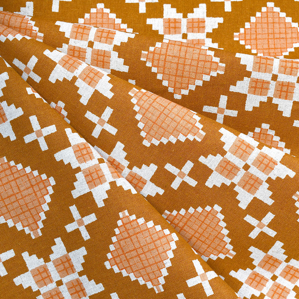 Heirloom Patchwork Star Canvas Turmeric – Style Maker Fabrics