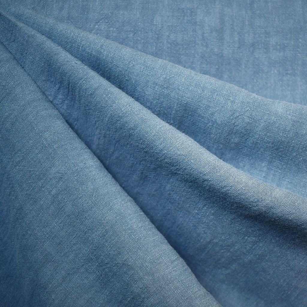 Soft Washed Linen Solid Steel Blue – Style Maker Fabrics