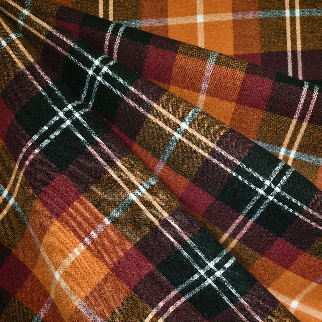 Soft Plush Reversible Fall Plaid Coating Cranberry/Pumpkin – Style ...