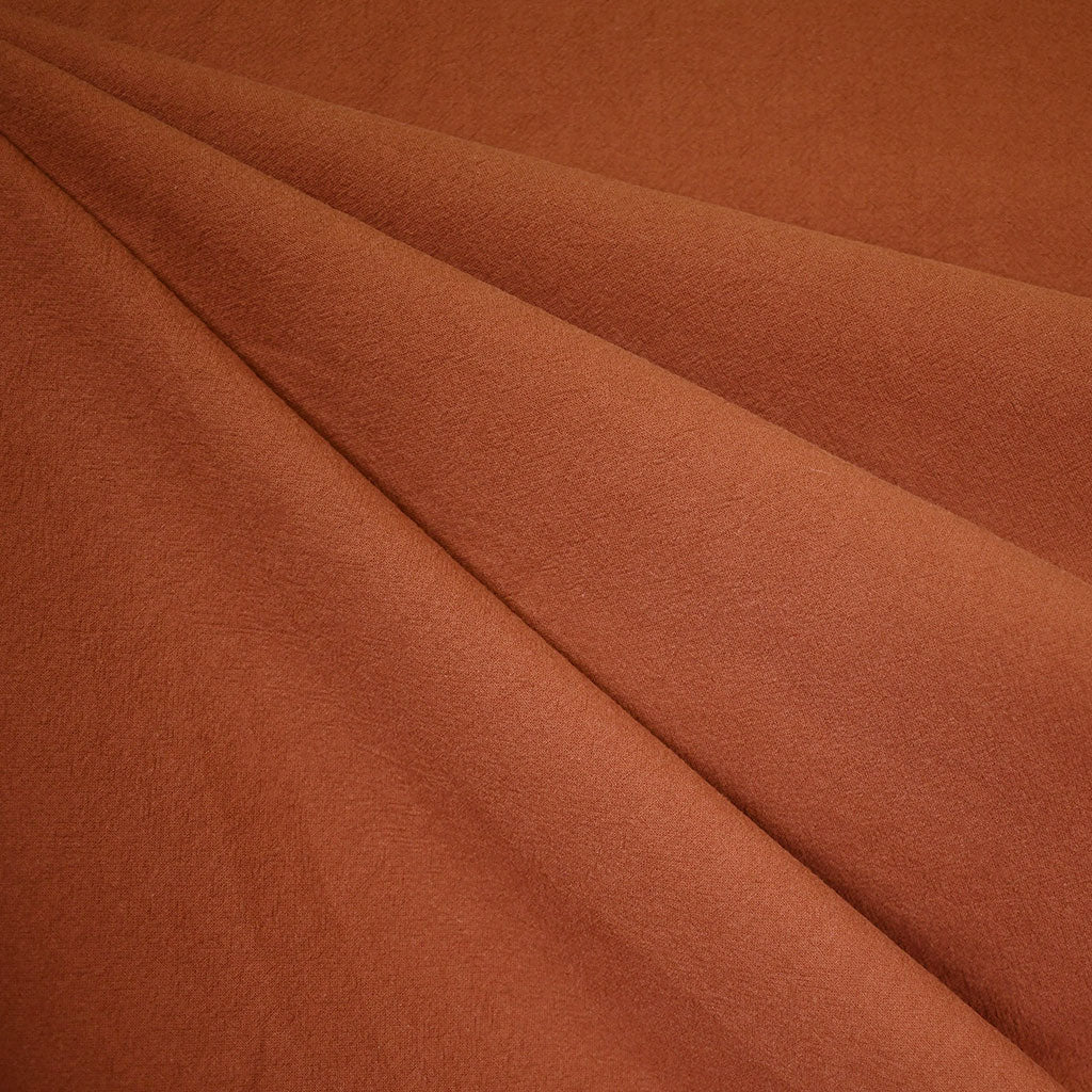 Washed Crinkle Cotton Solid Rust – Style Maker Fabrics