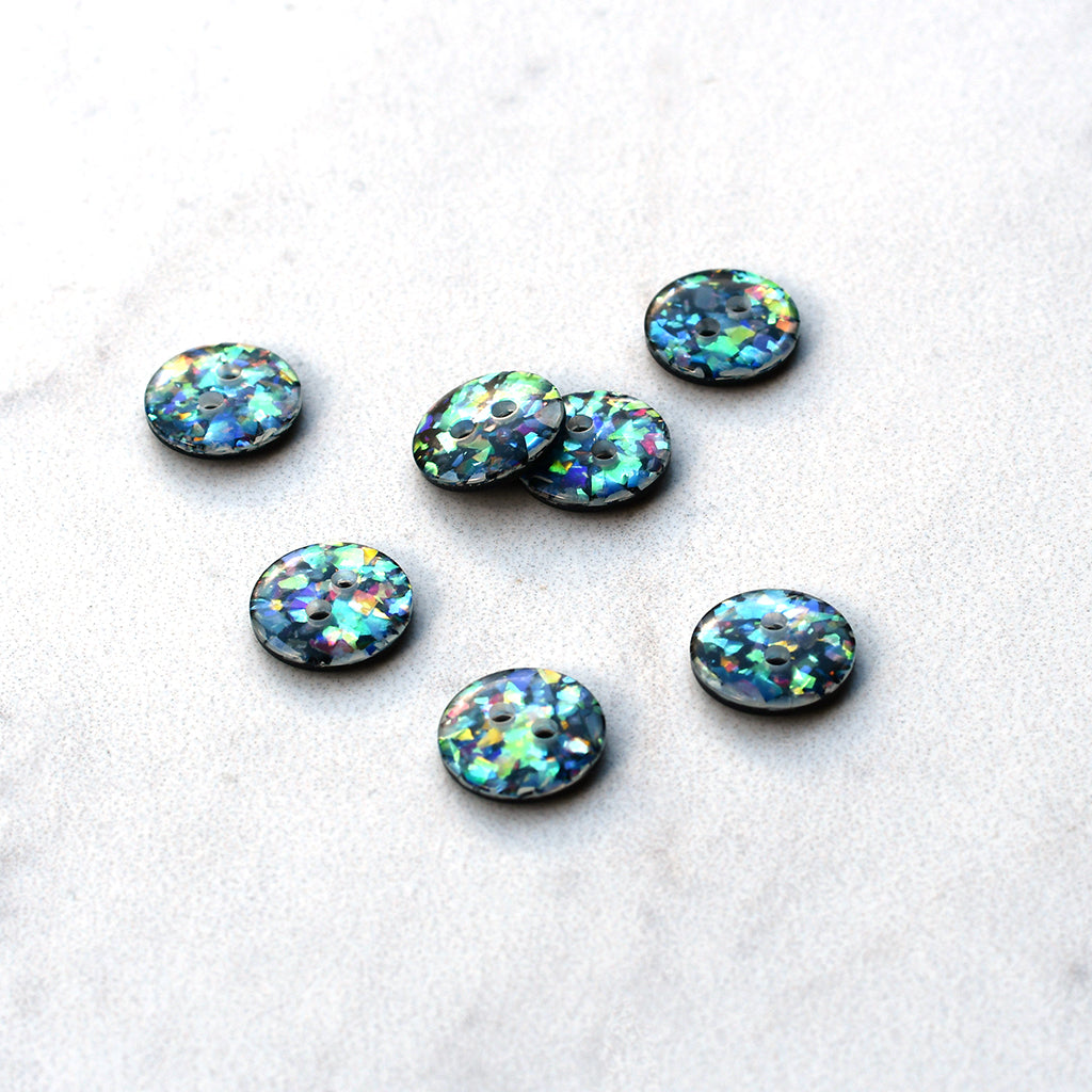 Iridescent Glitter Button - Small – Style Maker Fabrics
