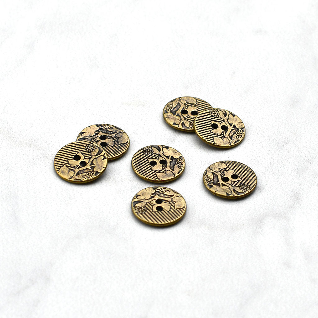 Engraved Full Metal Button – Style Maker Fabrics