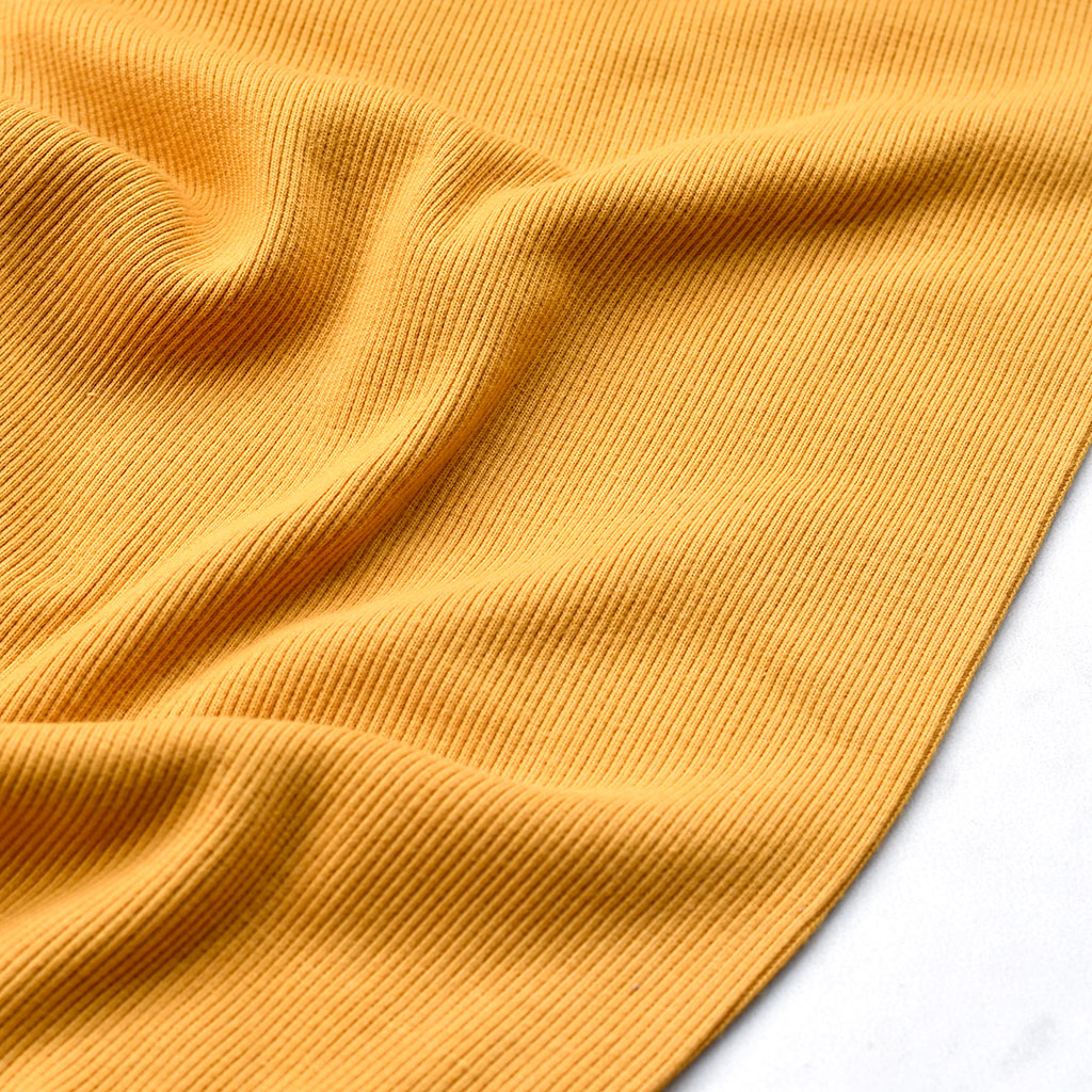 Bamboo Cotton Ribbing Solid Mustard – Style Maker Fabrics