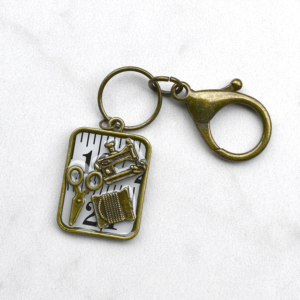 Sewing Charm Metal Clasp Keychain – Style Maker Fabrics
